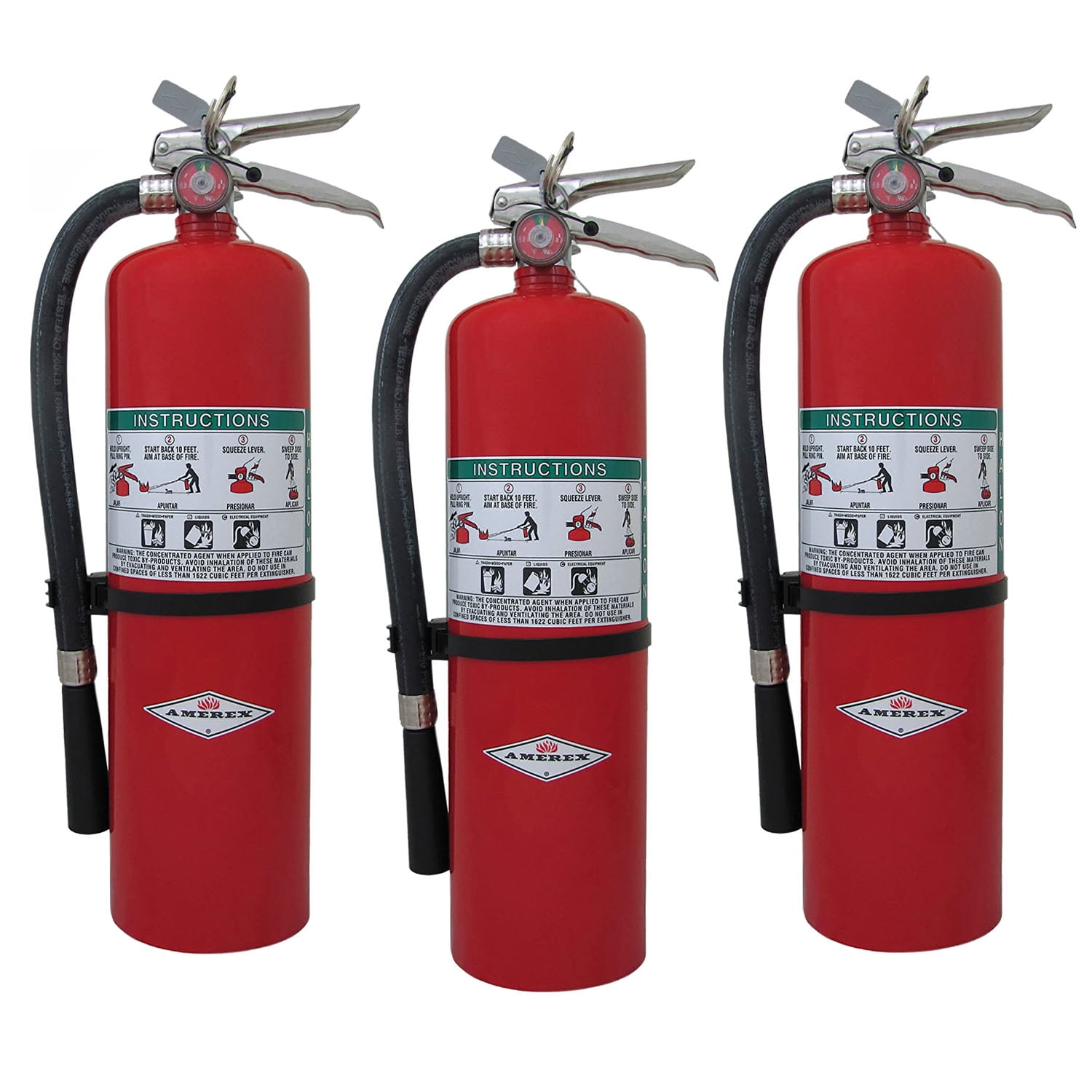 Amerex A411, 20lb ABC Dry Chemical Class A B C Fire Extinguisher - 3 ...