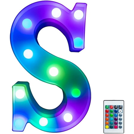 FYBTO Colorful LED Letter Lights with Remote, Light Up Letters Sign for ...