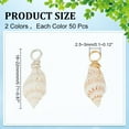 100Pcs 2 Colors Natural Shell Pendants Shell Shaped Charms with Copper ...