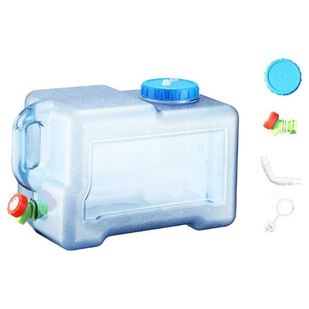 Portable Water Container with Faucet Water Bucket Water Jug Transparent ...