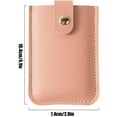 Pull Out Card Organizer Snap Closure Leather Pouch Credit Small Slim ...