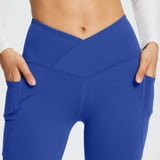 Womens Bootcut Yoga Pants Flare Pants Cross Waist Yoga Pants Tall Sport ...