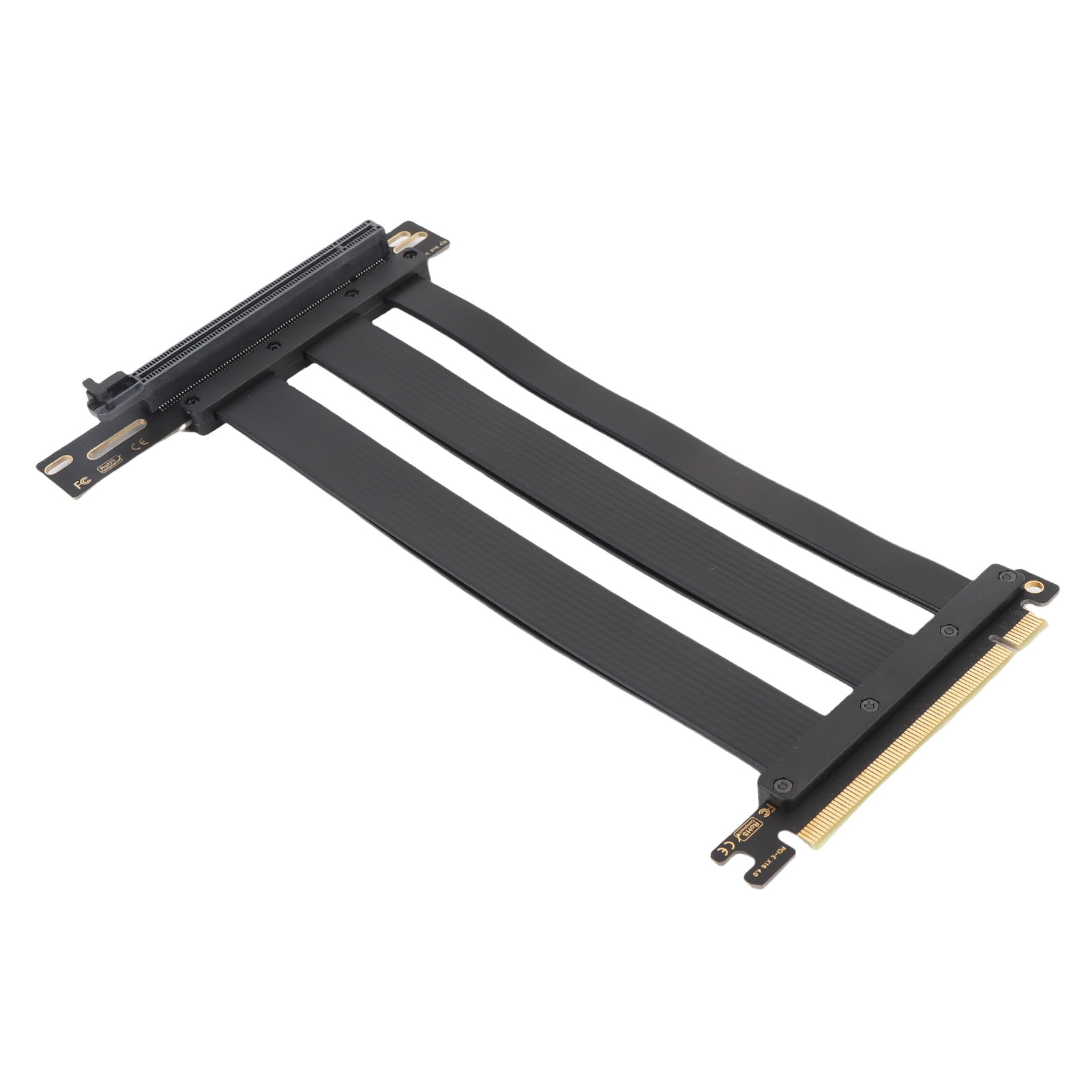 PCIe 4.0 X16 Riser Cable, 128Gbps Flexible GPU Extender with 90 Adapter ...