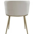 Maklaine 19" Contemporary Velvet Dining Chair in Cream White (Set of 2 ...