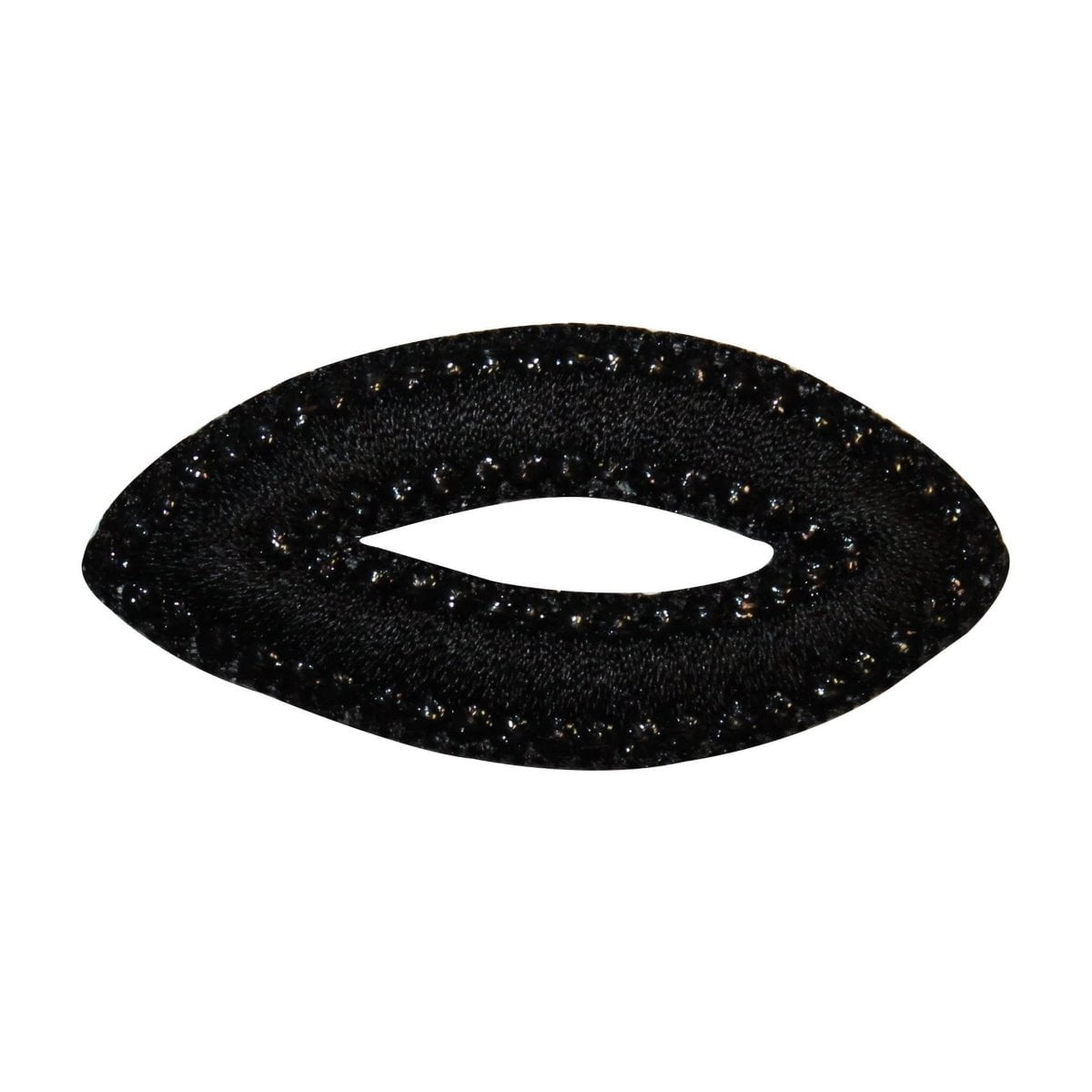 ID 8730 Black Oval Patch Craft Design Loop Shape Embroidered Iron On ...