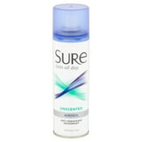 Sure Unscented Aerosol Anti-Perspirant Deodorant Spray, Anti-Stain ...