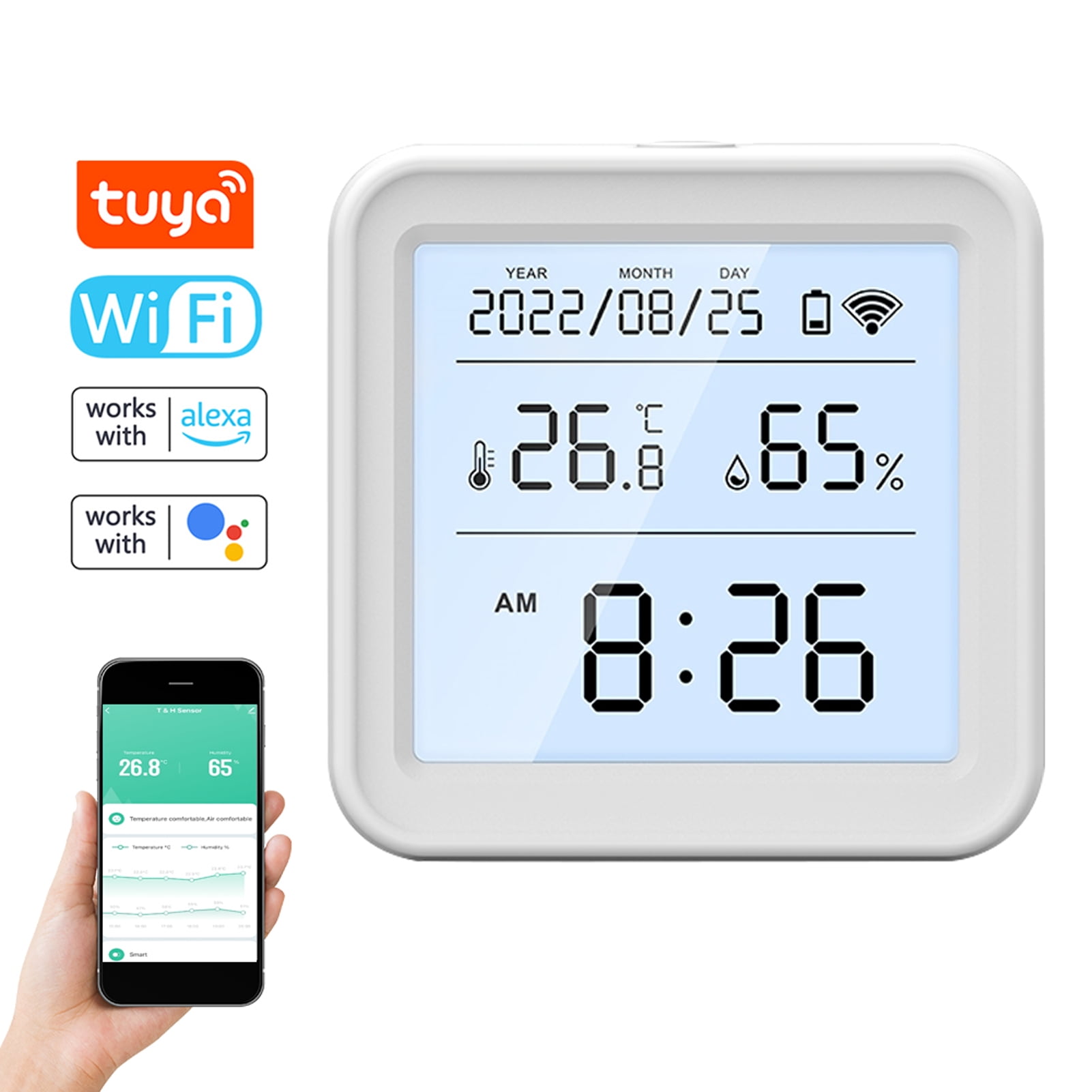 Click here for Lvcheng Tuya Wifi Temperature And Humidity Sensor... prices