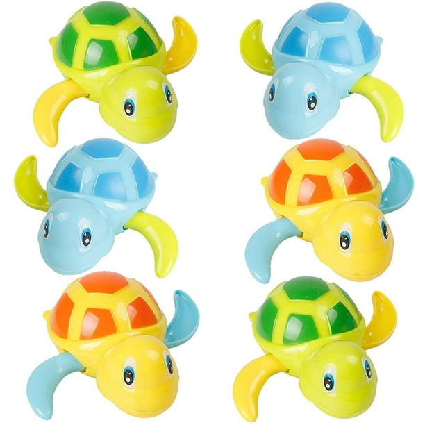 6 Pack Swimming Turtles Floating Wind-Up Baby Bath Toy, Bathtub Wind-up ...