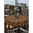 Brown Theme Round Outdoor Tablecloth with Umbrella Hole Modern Bread ...
