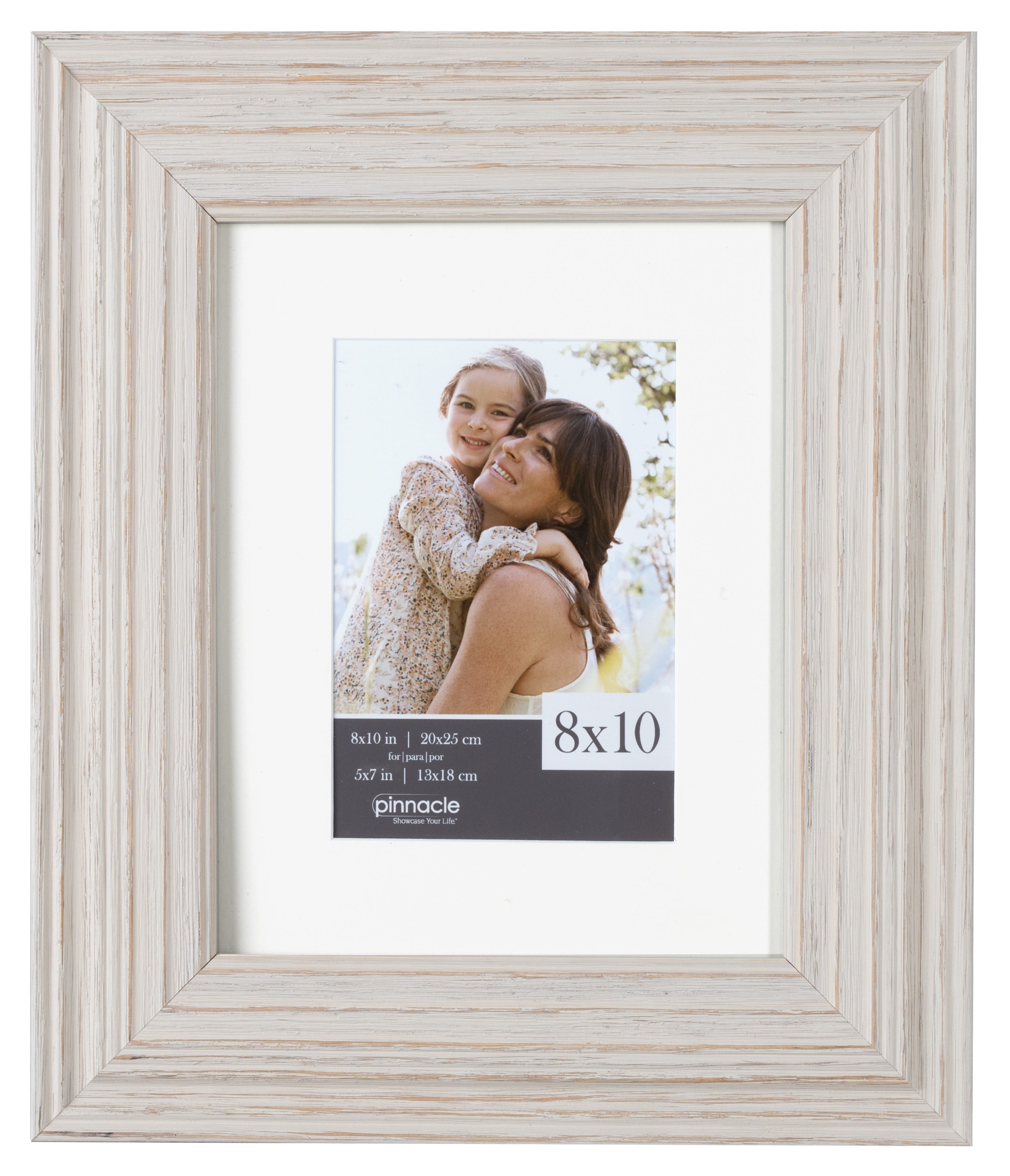 Pinnacle 8x10 Whitewash Scoop Wood Tabletop Picture Frame Home Décor ...
