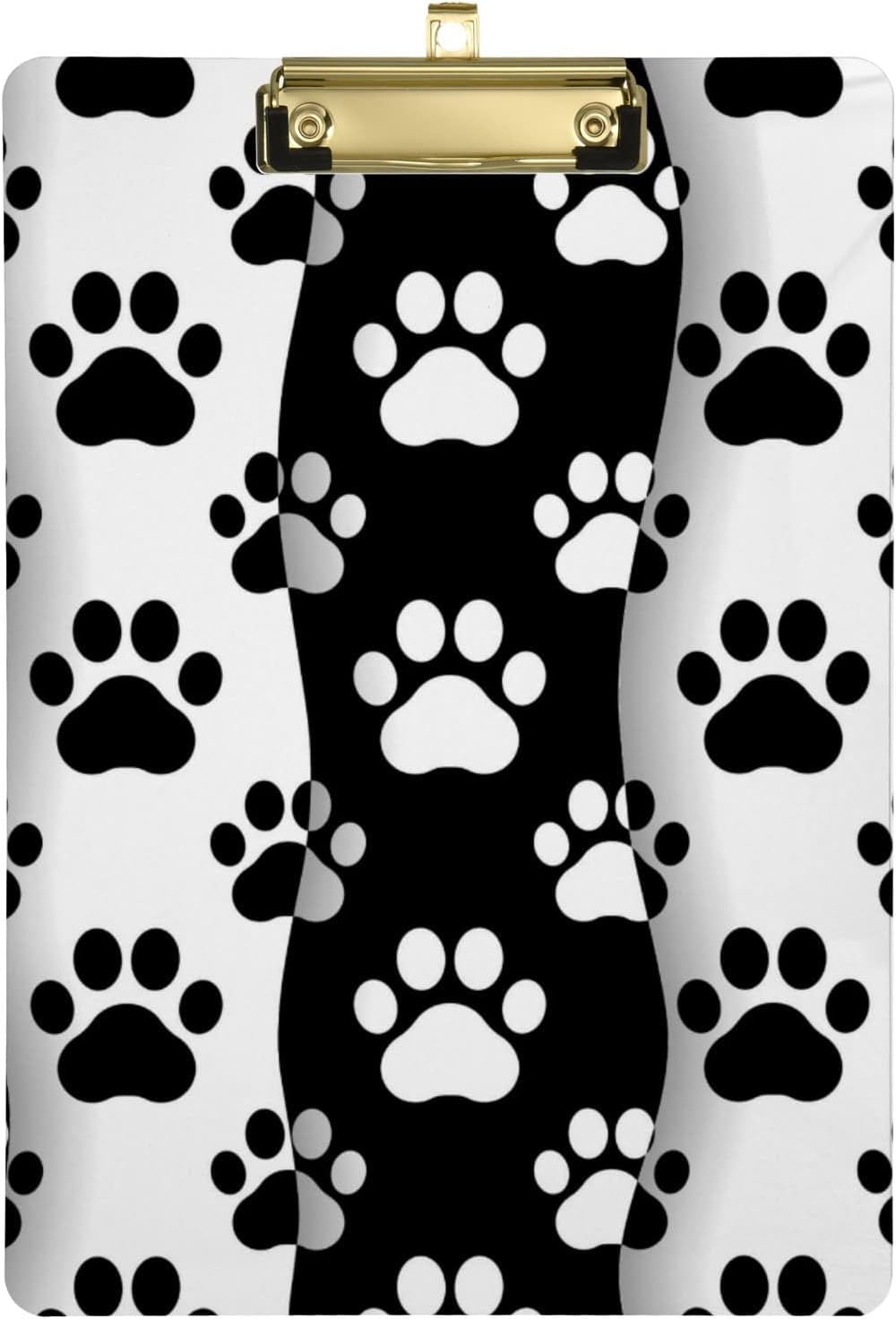 FMSHPON BlackWhite Dog Paws Clipboard Hardboard Wood Nursing Clip Board ...