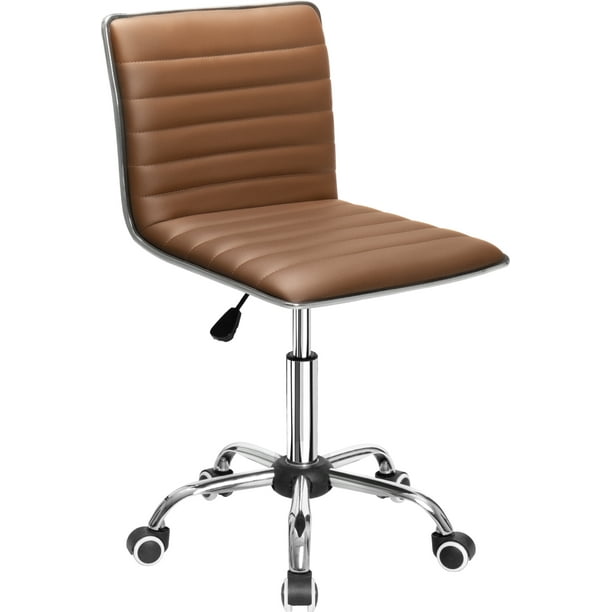 Furmax Mid Back Faux Leather Office Desk Computer Task Chair, with ...