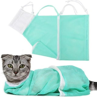 Heavy Duty Mesh Cat Grooming Bathing Restraint Bag 3 Sizes & Vet Sets ...