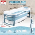 Folding Insulated Bathtub for Adults - 235L Portable Collapsible ...