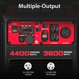 PowerSmart 4400-Watt Gasoline Inverter Generator, Portable Outdoor, 5.5 ...
