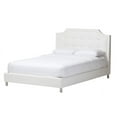 Baxton Studio Carlotta Contemporary Glam White Faux Leather Upholstered ...