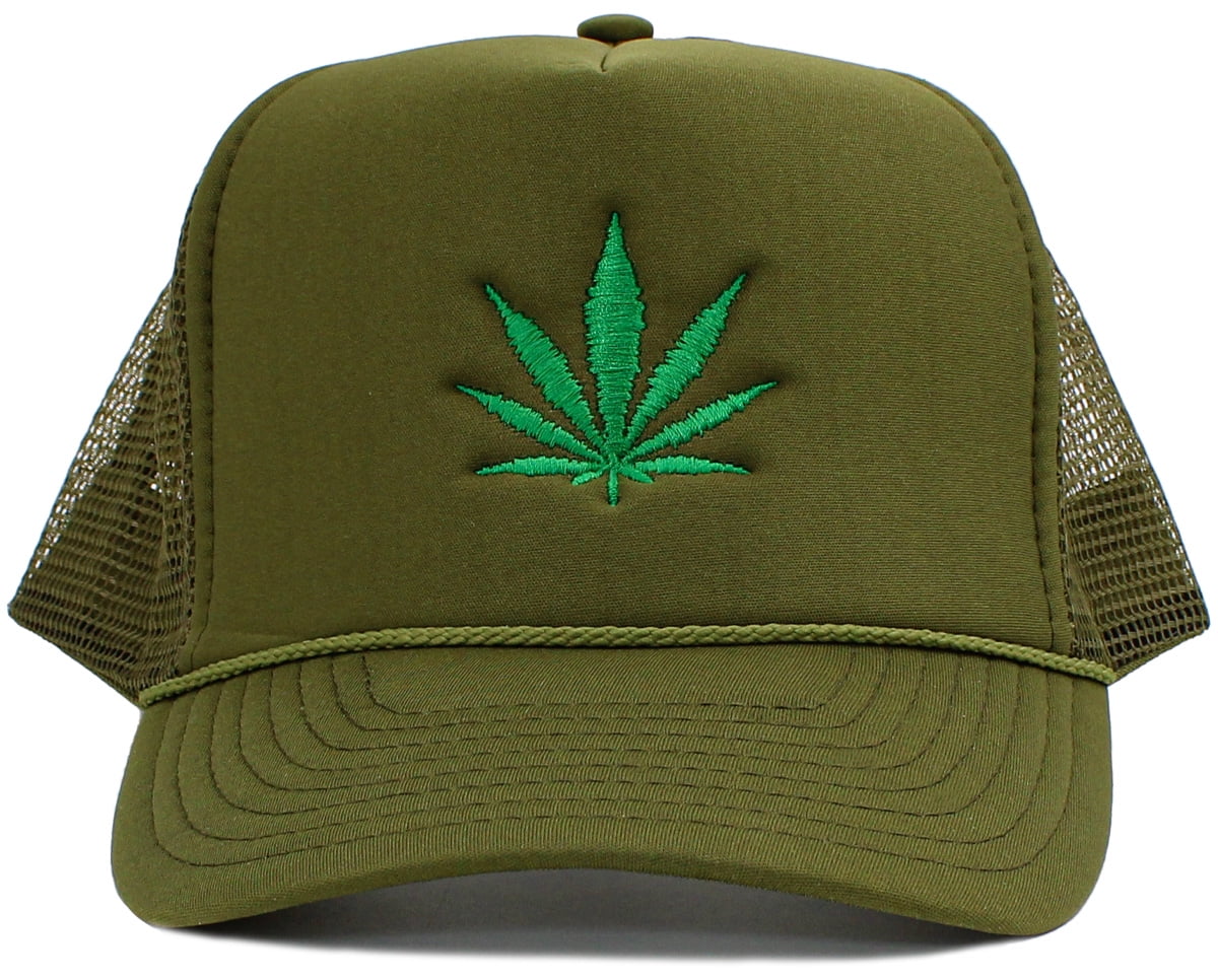 Weed Leaf Trucker Mesh Hat - Walmart.com
