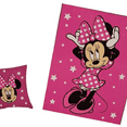 Disney Minnie Mouse Kids Plush Toddler Pillow & Oversized Throw Set ...