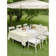 Abstract White Striped Rectangle Outdoor Tablecloth with Umbrella Hole ...