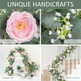 6FT Artificial Rose Garland, White Silk Flower Vine for Wedding Table ...