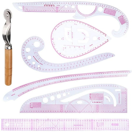 Tailors Ruler Dressmaking Set 7 Pieces Ruler Set Plastic Curve Scale ...