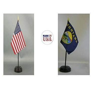Made in the USA. 2 Culpepper 4"x6" Miniature Desk & Table Flags ...