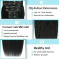 10"-26" Kinky Straight Clip in Hair Extensions 8Pcs/Set Seamless Clip ...
