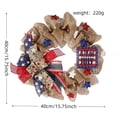 15.7 Inch Wreath With Bow ,Red White And Blue Patriotic Wreath ...