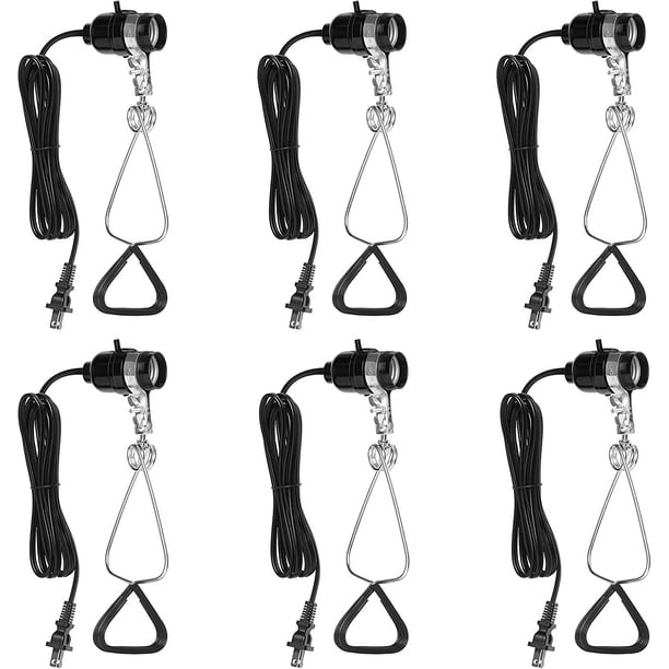 Simple Deluxe 6-Pack 18/2-Gauge Brooder and Heat Clamp Lamp with Socket ...