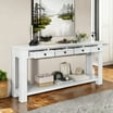 Kinbor Entryway Console Table, 60 Inch Sofa Table w/4 Drawers & Shelf ...