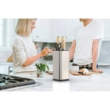 Knife Block Storage Stand Holder Kitchen Stainless Steel 6 Slots with ...