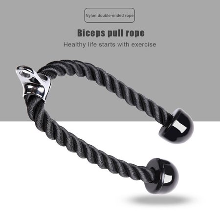 Tricep Rope Cable Attachment with 2 Exercise Handles and Rope 3 ...