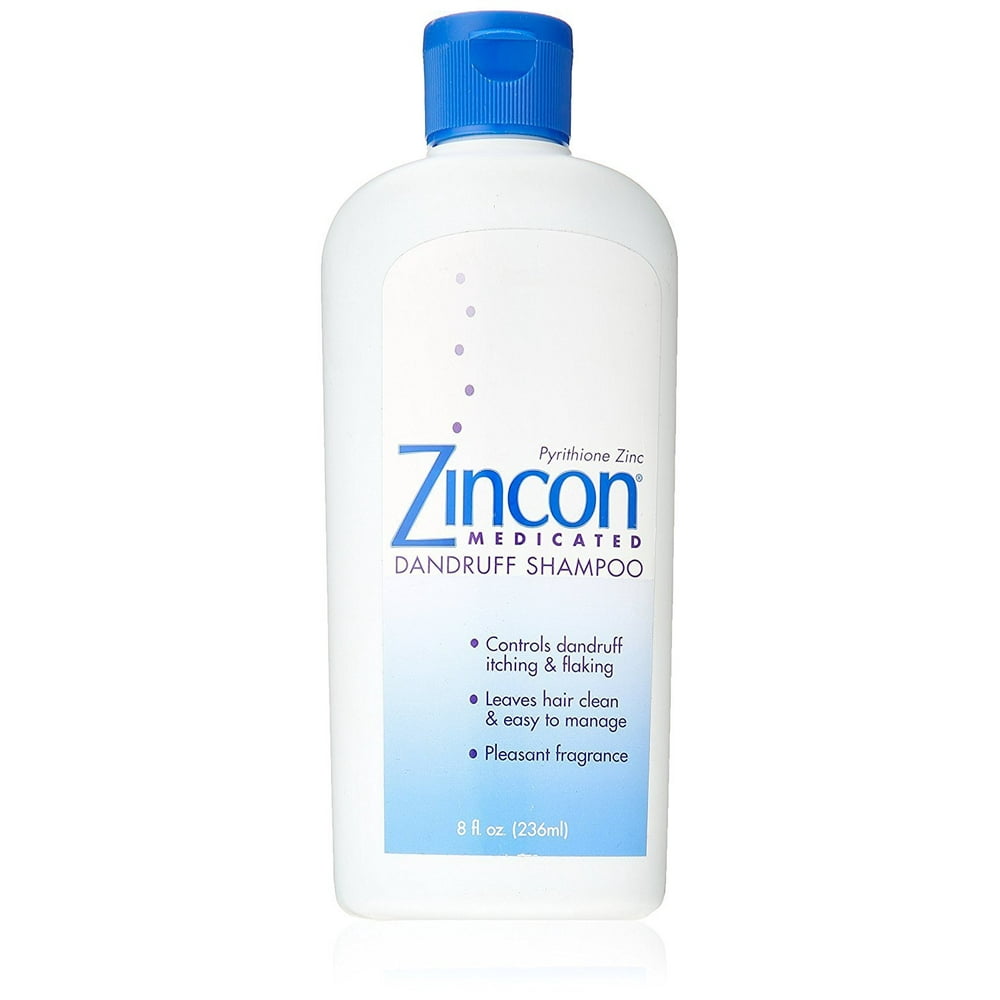 Zincon Medicated Dandruff Shampoo, 8 Fl. Oz. - Walmart.com - Walmart.com