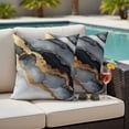 2 Pack Outdoor Waterproof Throw Pillow Covers,Marble Texture Ombre ...