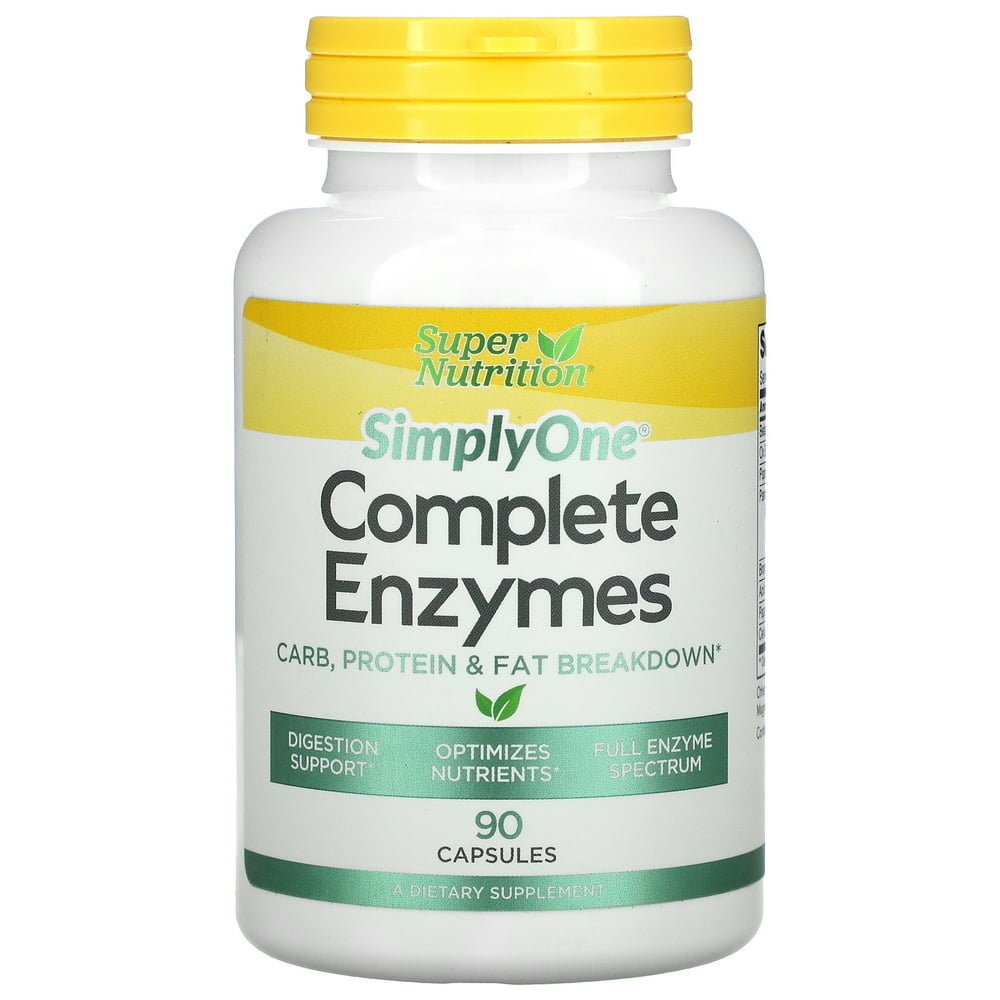 Super Nutrition - SimplyOne Complete Enzymes - 90 Capsules - Walmart ...