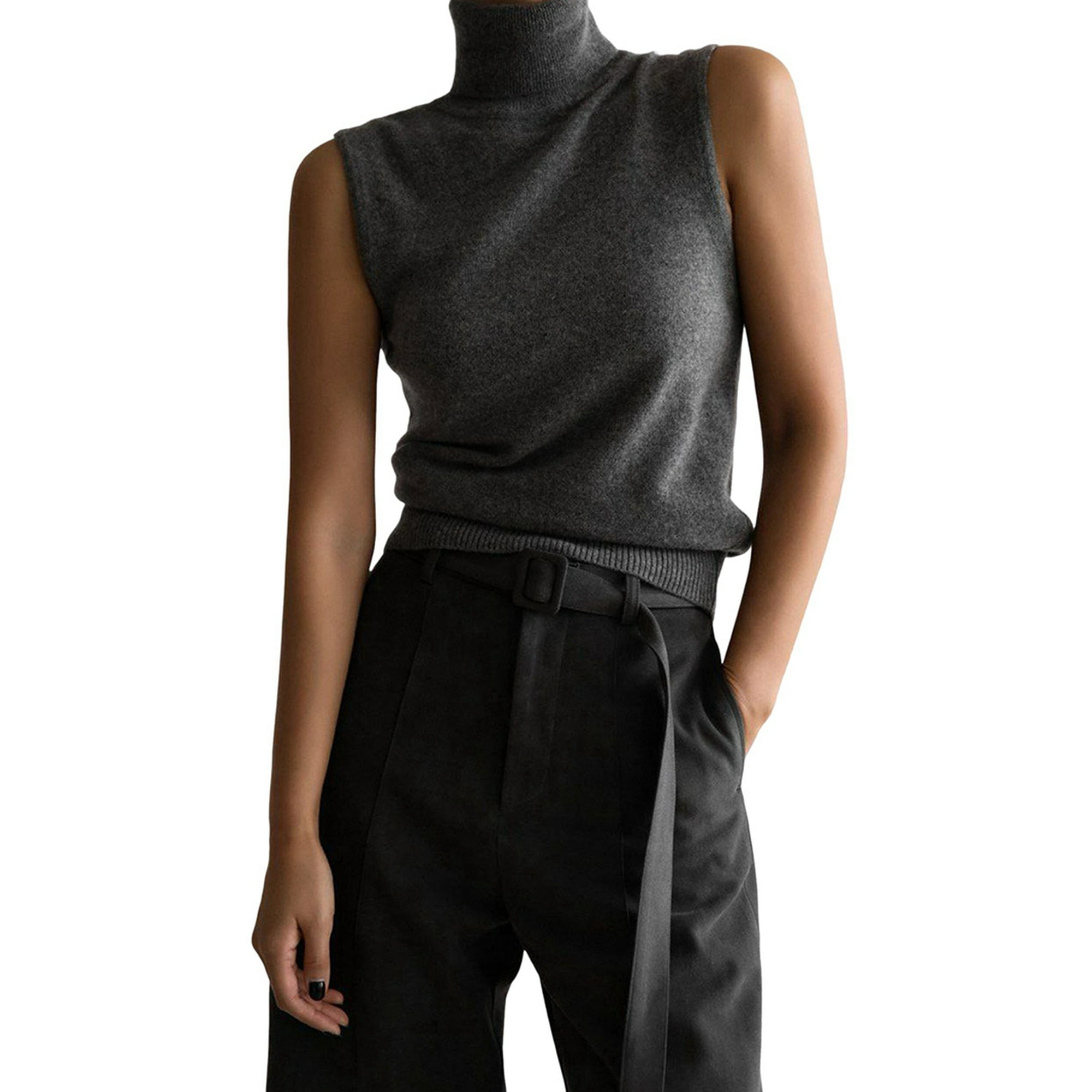 Click here for Unbranded Womens Mock Neck Sleeveless Sweater Vest... prices