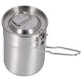Octpeak Outdoor Camping Coffee Pot, Round Camp Cooking Pots, 1L ...