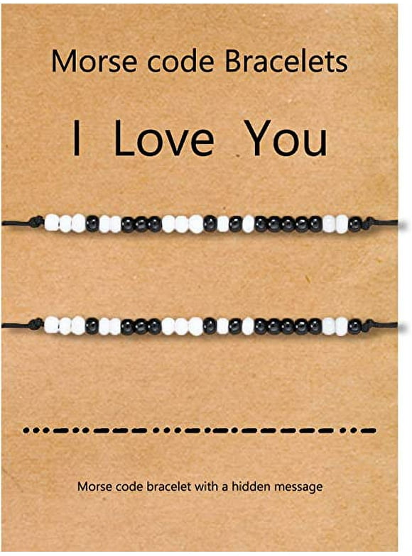 I Love You Morse Code Bracelet