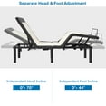 Adjustable Bed Base with Wireless Remote, Electric Adjustable Bed Frame ...
