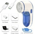 Rirool Fabric Lint Remover, Rechargeable Fuzz Shaver with 3 Blades ...