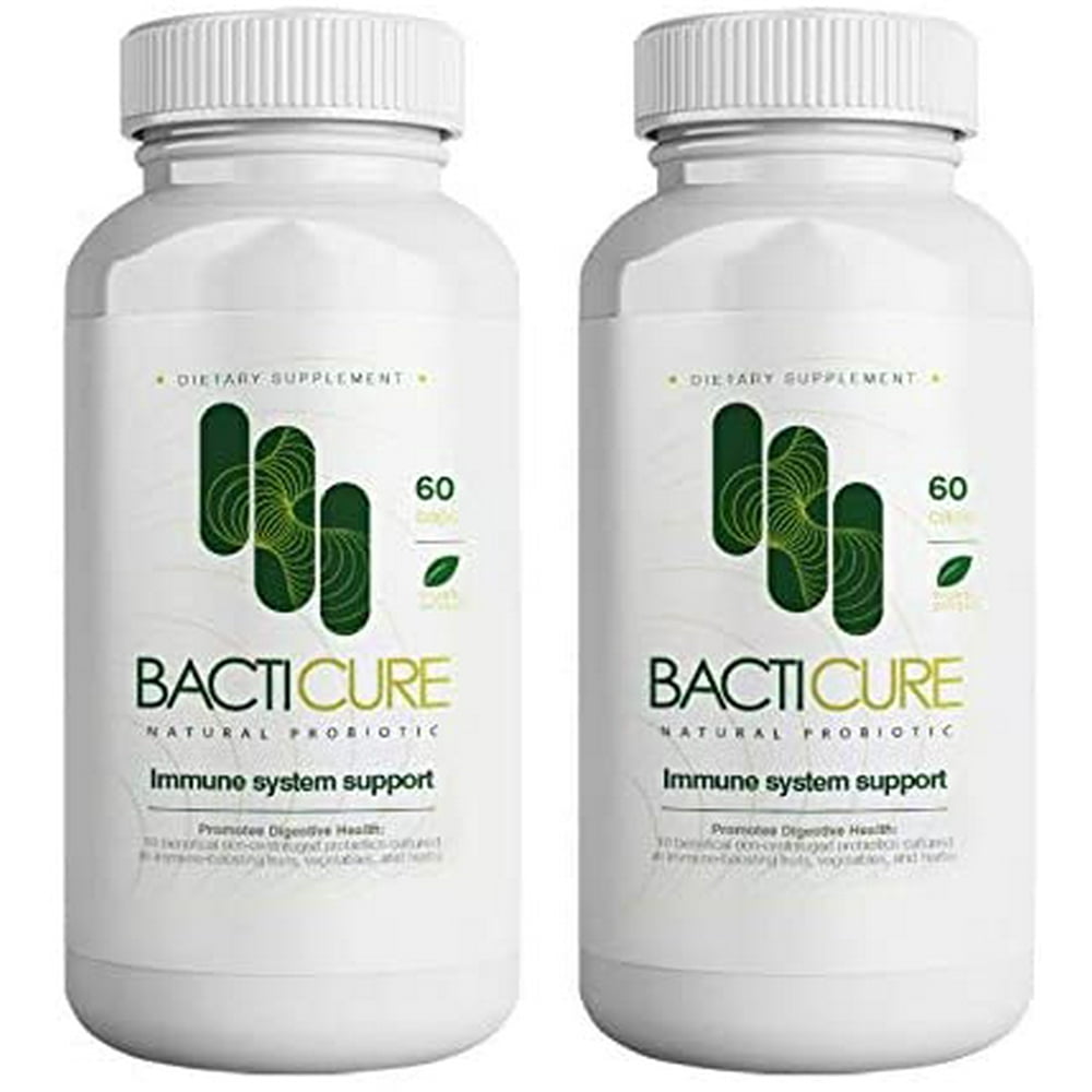 Bacticure, Natural Probiotic, Natural Product, Set of 2 Bottles, Total ...