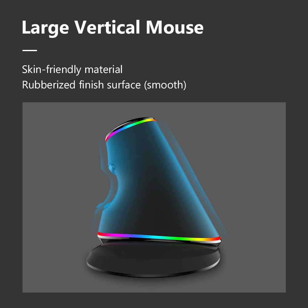 Buy DELUX M618PLUS RGB Wired Ergonomic Vertical Mouse, Large Computer ...
