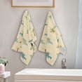 2-Piece Polyester cotton Towel Set Absorbent Cartoon Crocodile Palm ...
