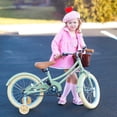 ACEGER 18 Inch Girls Bike with Basket, Green, Training Wheels, Ages 7 ...