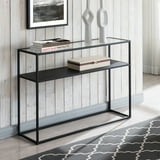 Evelyn&Zoe Nellie 42" Wide Rectangular Console Table with Metal Shelf ...