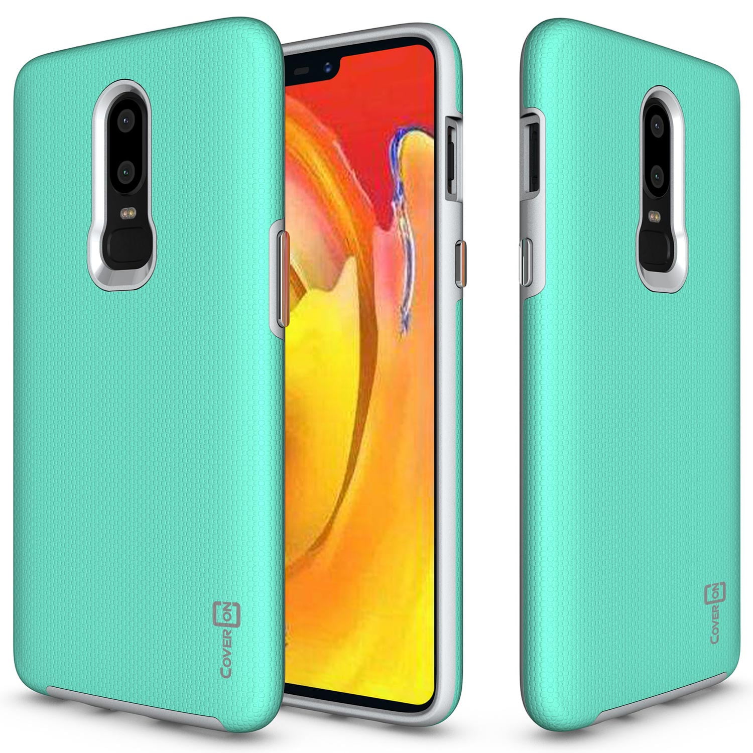 CoverON OnePlus 6 Case, Rugged Series Protective Hybrid Phone Cover ...
