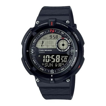 Casio Men's Twin Sensor Digital Nylon Compass Sport Watch, White ...