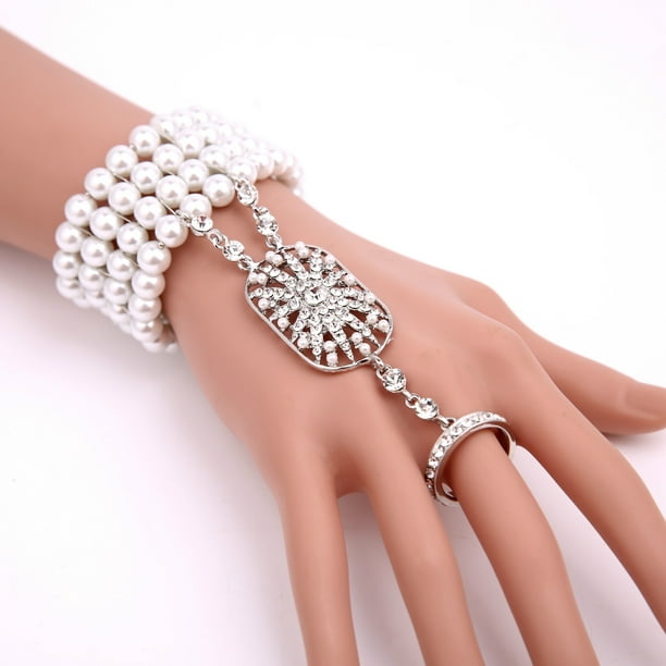 1920s Flapper Bracelet Ring Set Roaring 20s The Great Gatsby Austrian ...