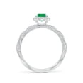 2wist Designs 925 Sterling Silver Oval Emerald Green Halo Twisted Rope ...