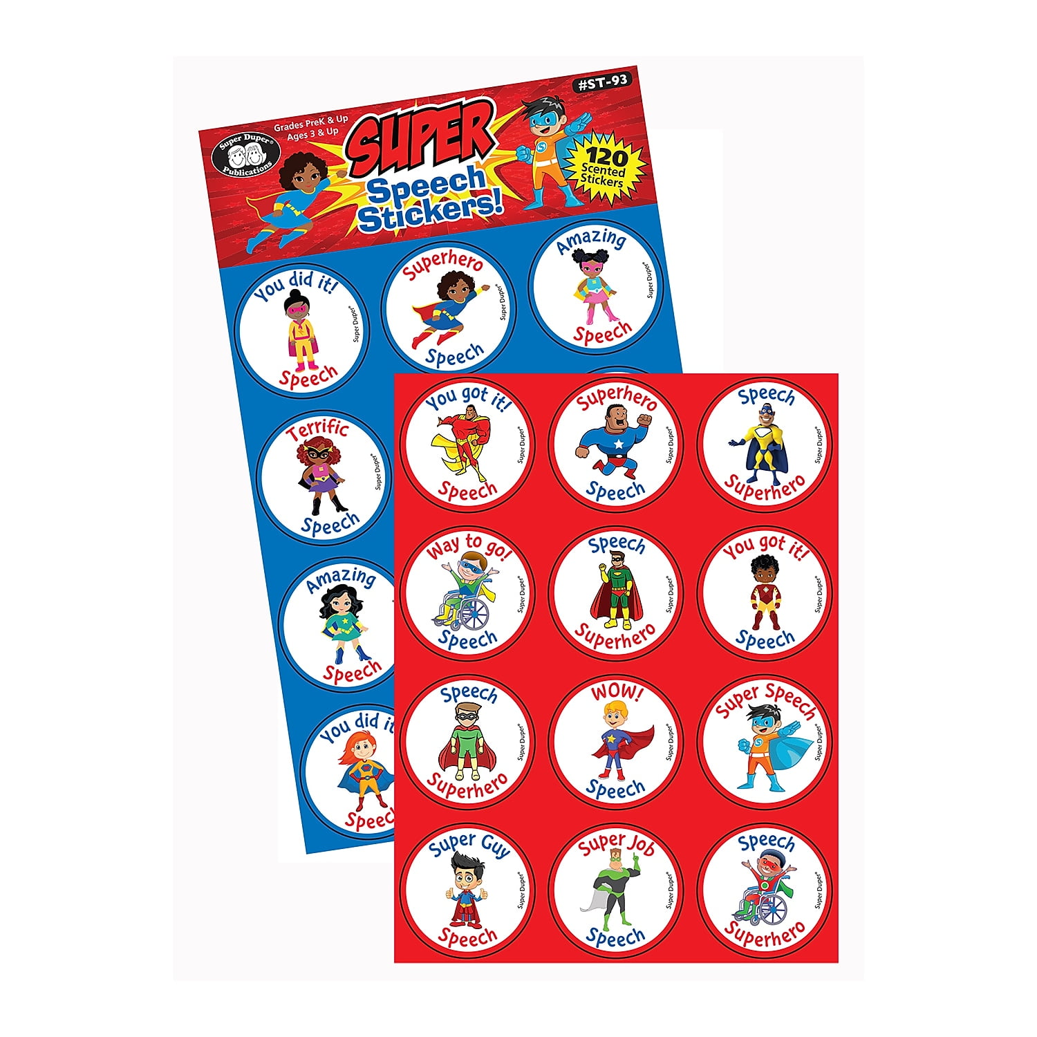 Super Duper Publications Superhero Stickers, Scented, 120 Per Pack ...